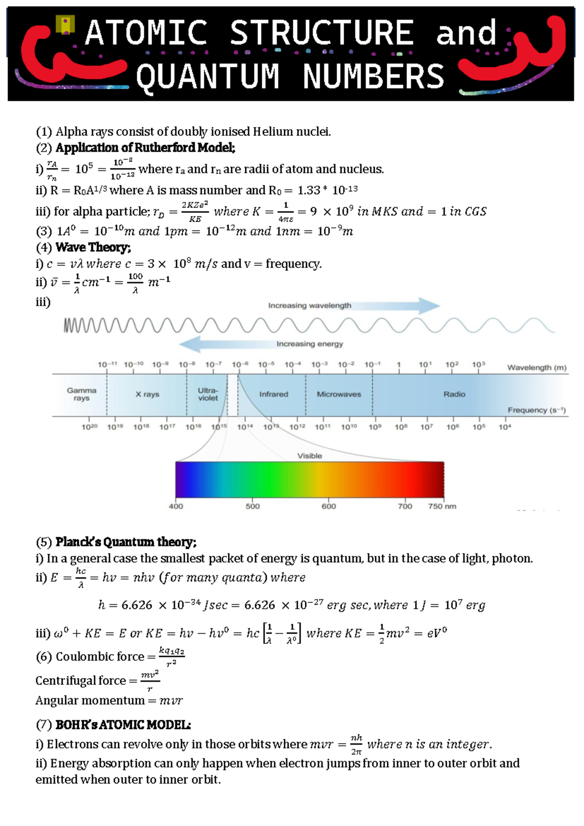 Atomic Structure and Quantum Numbers - J (1) Overview - Studocu