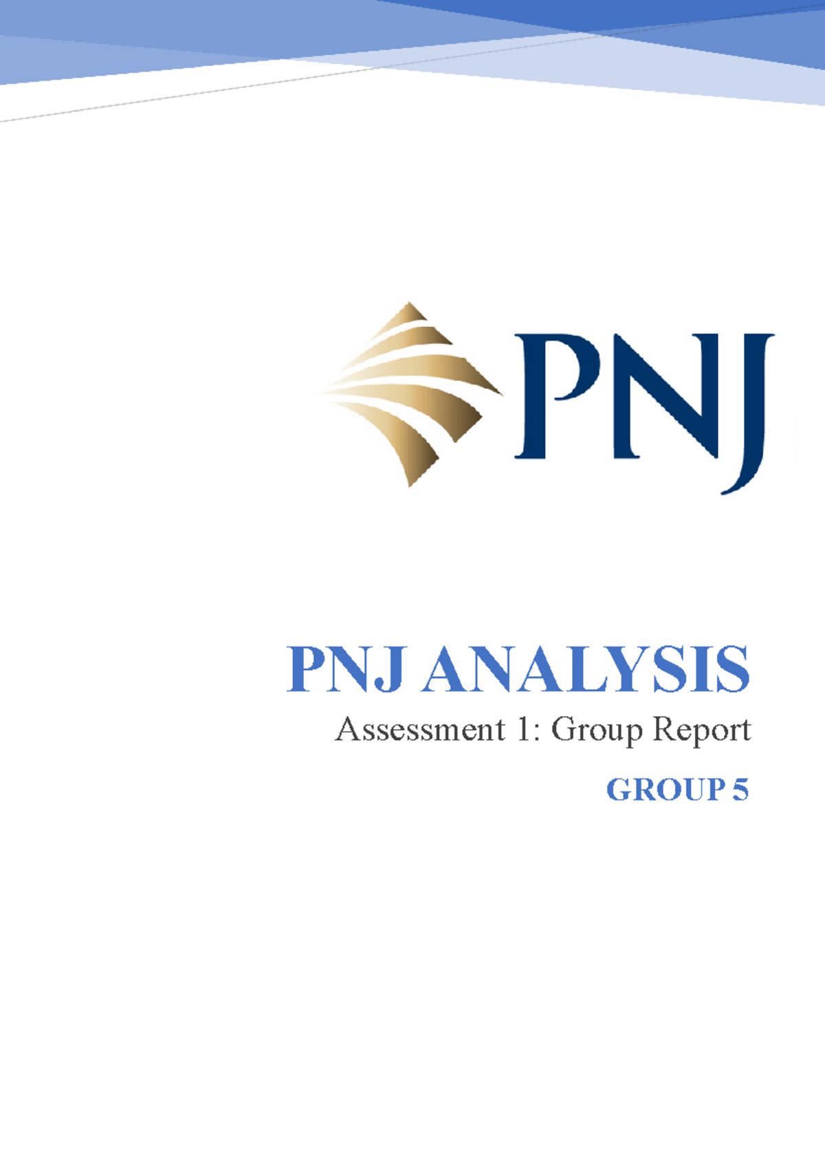 Group 5 PNJ Company Analysis - SABV 2009 Group Report Summary - Studocu