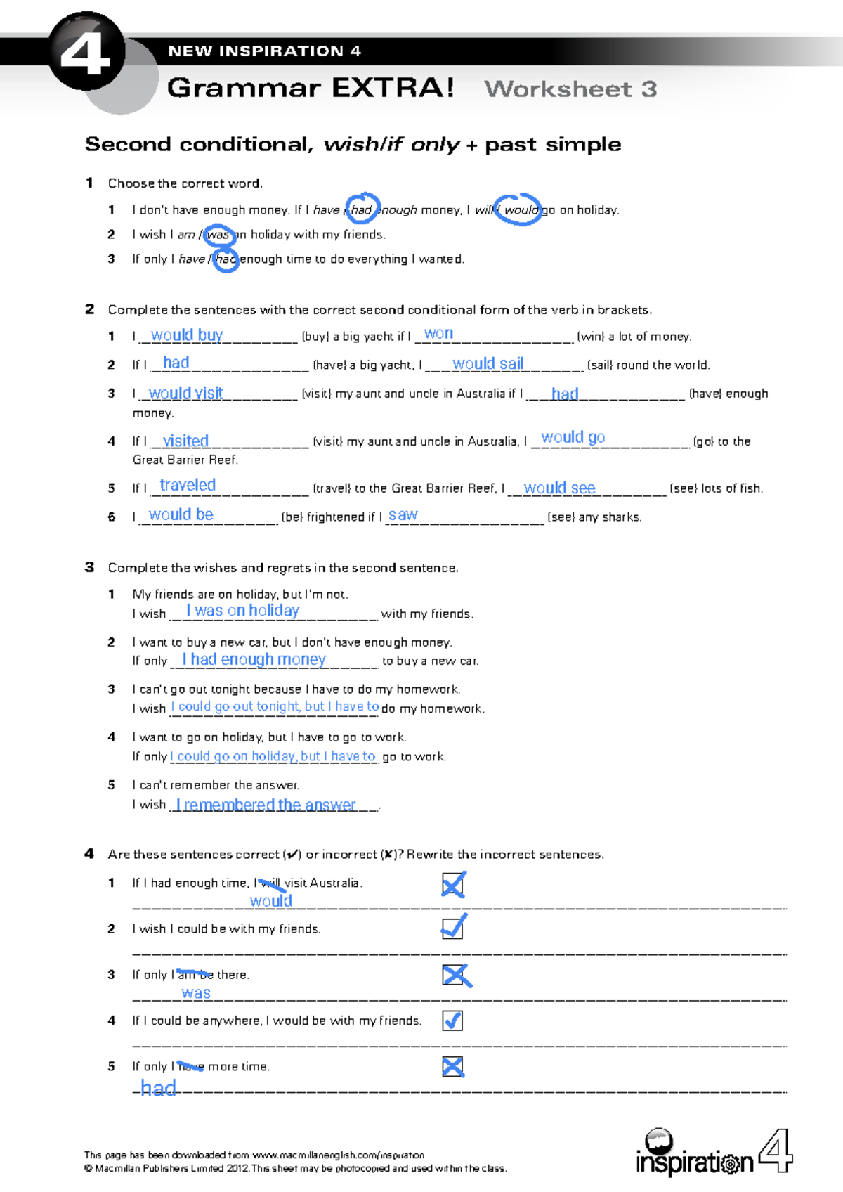 Unit 5: Second Conditional & Wishes - Grammar Worksheet - Studocu