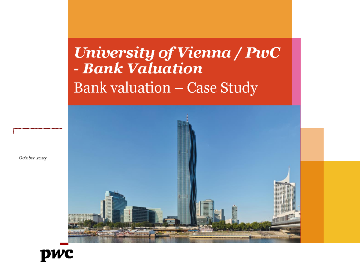 Case Study: Bank Valuation of XYZ Bank AG (Course Code: 2023) - Studocu