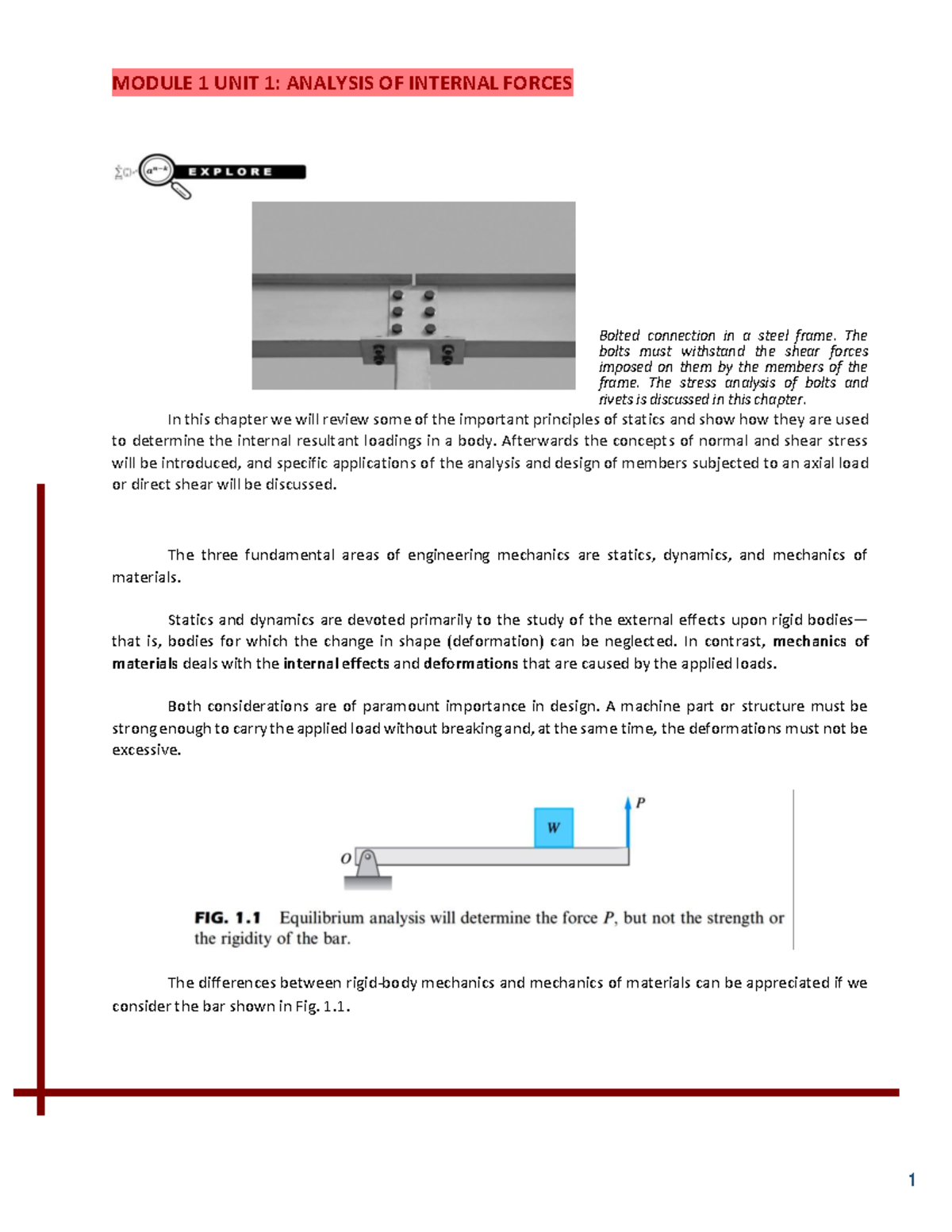 Statics and Internal Forces Analysis: Key Principles Uncovered - Studocu