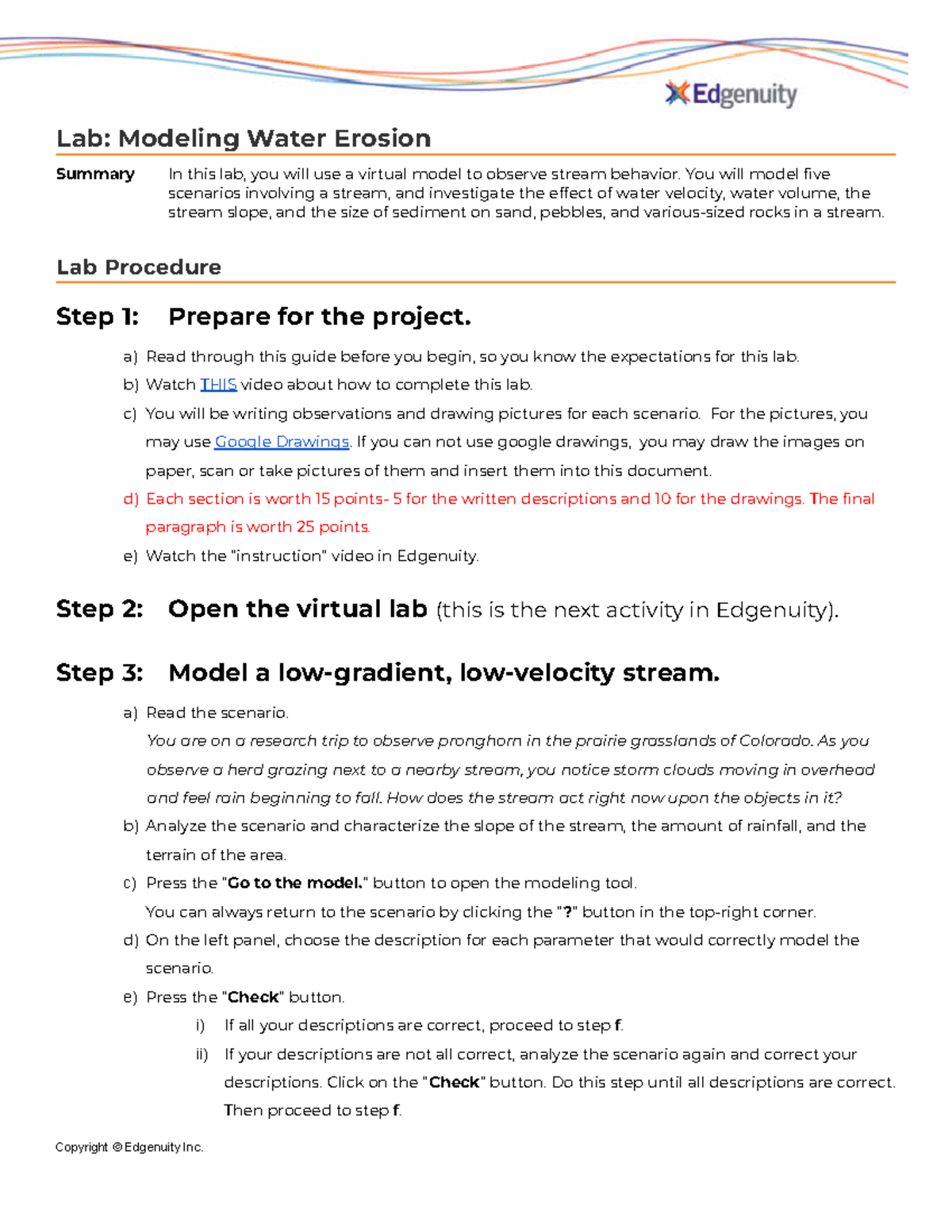 Copy of Lab Modeling Water Erosion Student Guide - Lab: Modeling Water ...