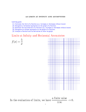 MATH 151 - Limits & Graph Behavior - Texas A&M University - B 1 ...