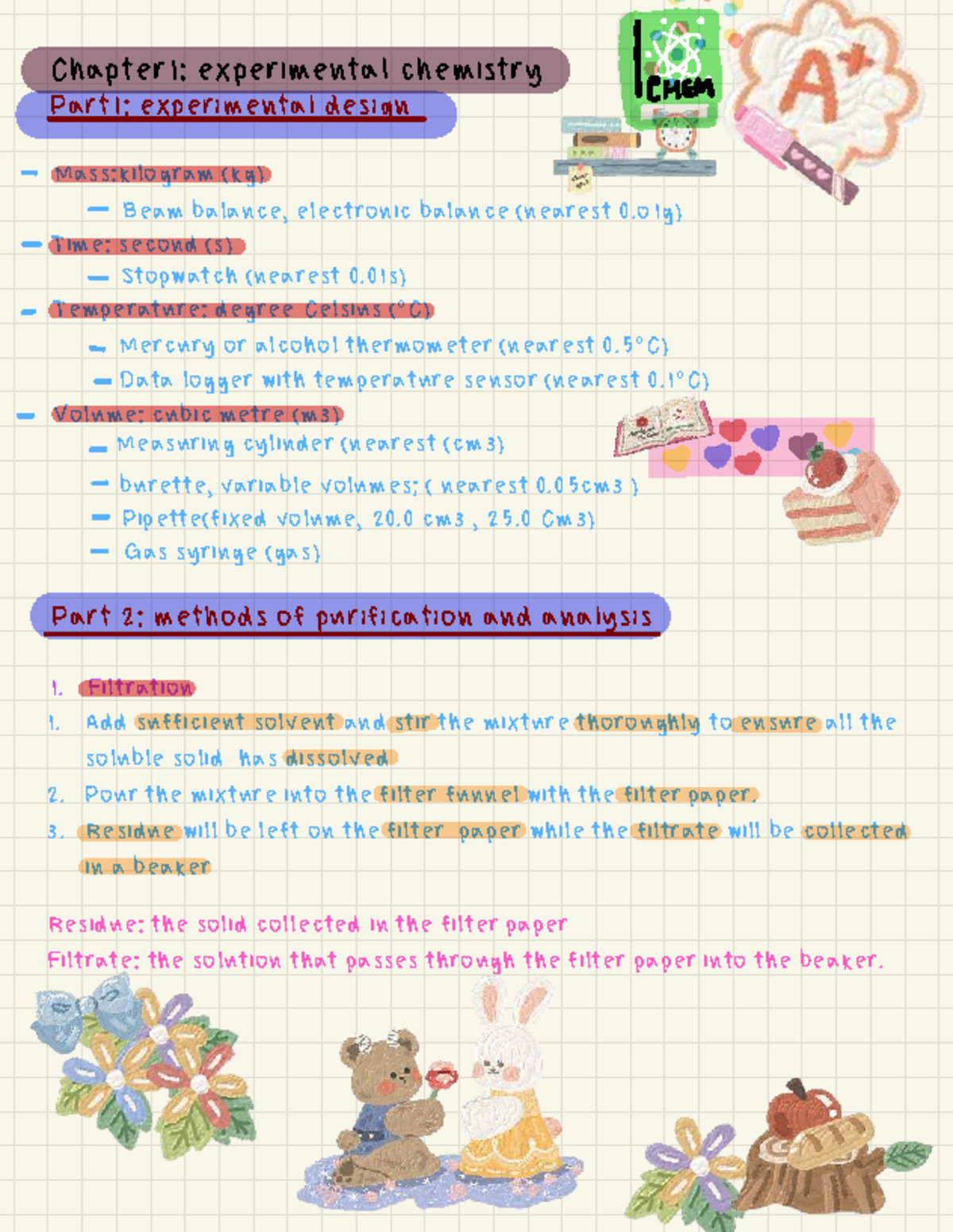 Chemistry O Level & GCSE Notes: Chapter 1 - Experimental Design ...