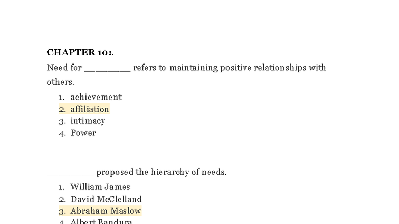 PSYC Final Exam Study Guide: Key Concepts & Assessments - Studocu