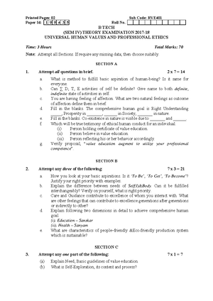 Uhv Unit 1 Notes Unit 1 Notes Universal Human Values Studocu