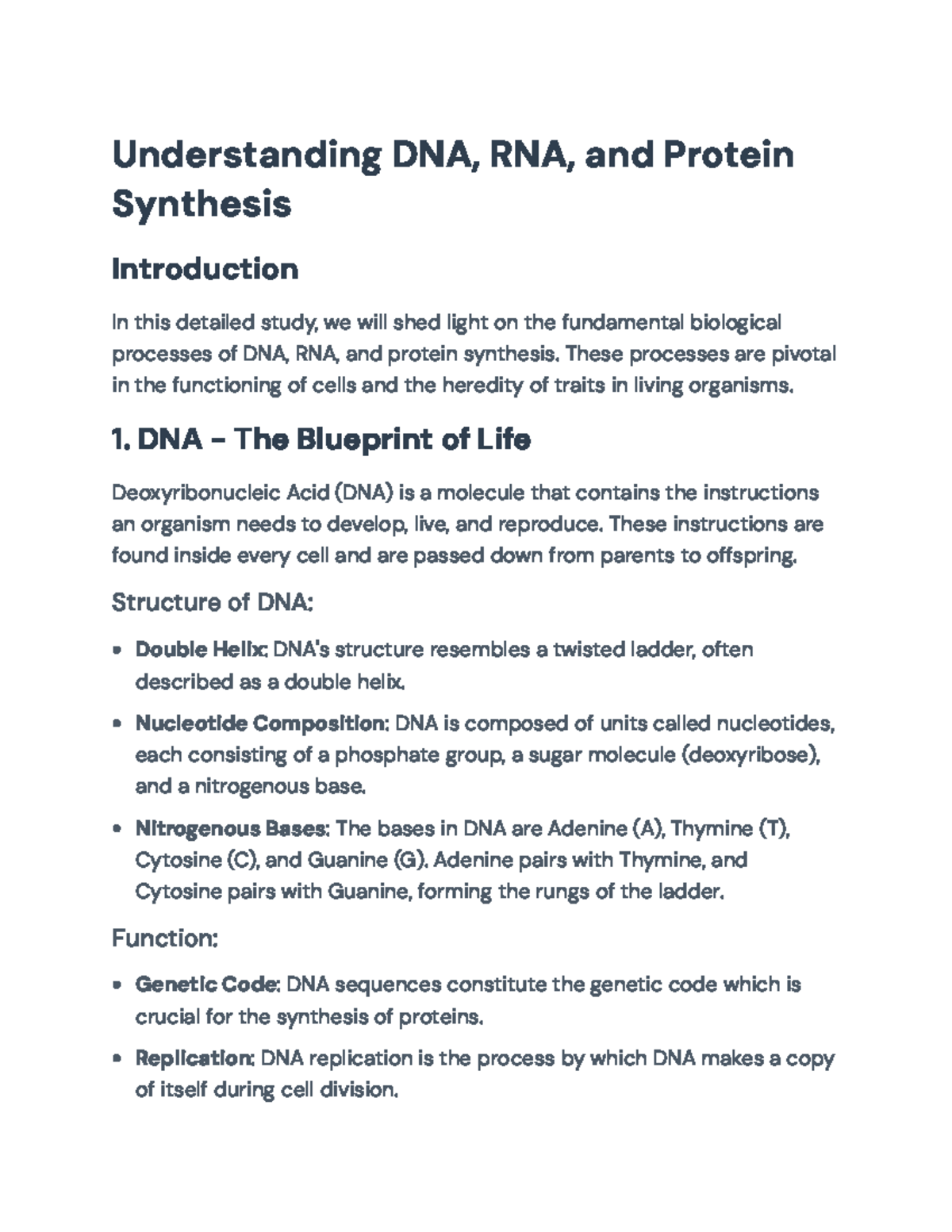 Understanding DNA, RNA, and Protein Synthesis - Biology 101 Overview ...