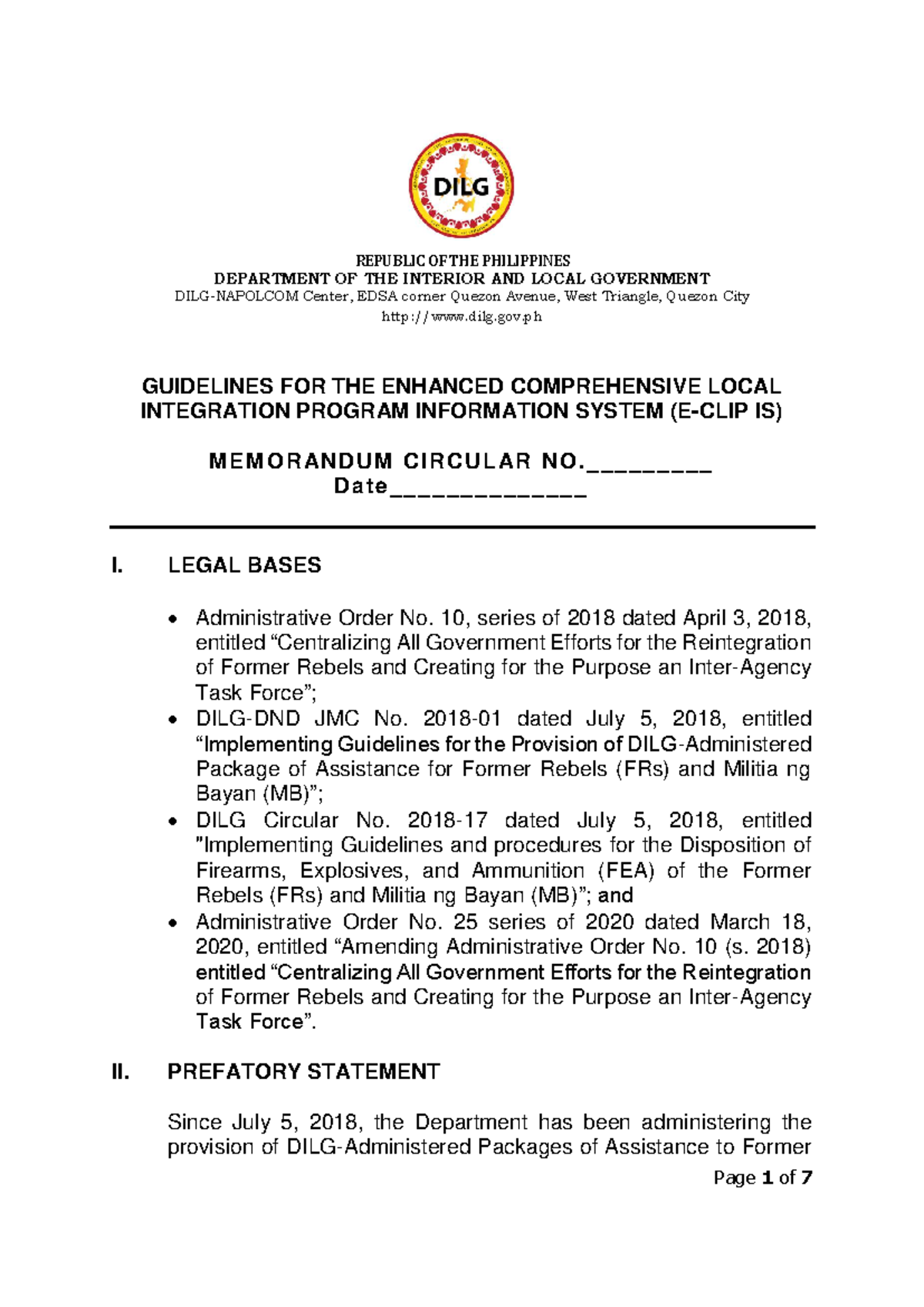DILG Memorandum Circular 2020-728: Guidelines for Enhanced Local ...