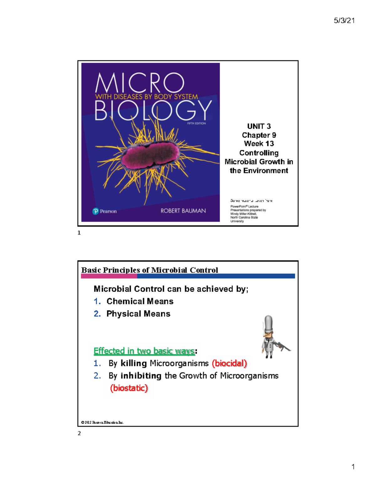Week 13: Physical Control of Microbes - Key Concepts and Methods - Studocu