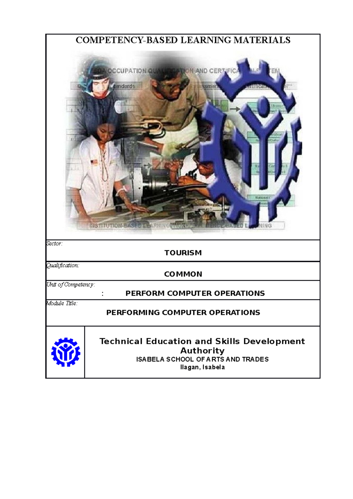 Perform Computer Operations - Common Competency Module Session - Studocu