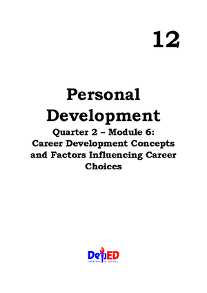 1 Q1 Per Dev - Module 1 Quarter 1 Personal Development - Personal ...