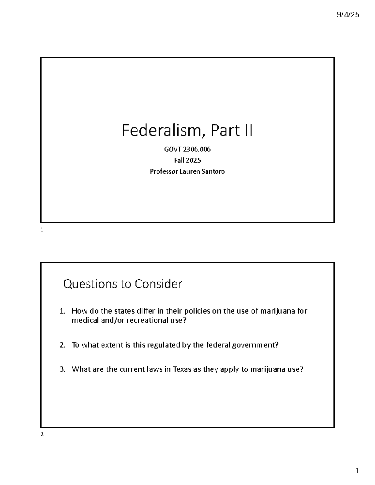 GOVT 2306: Federalism and Marijuana Legalization in the U.S. - Studocu