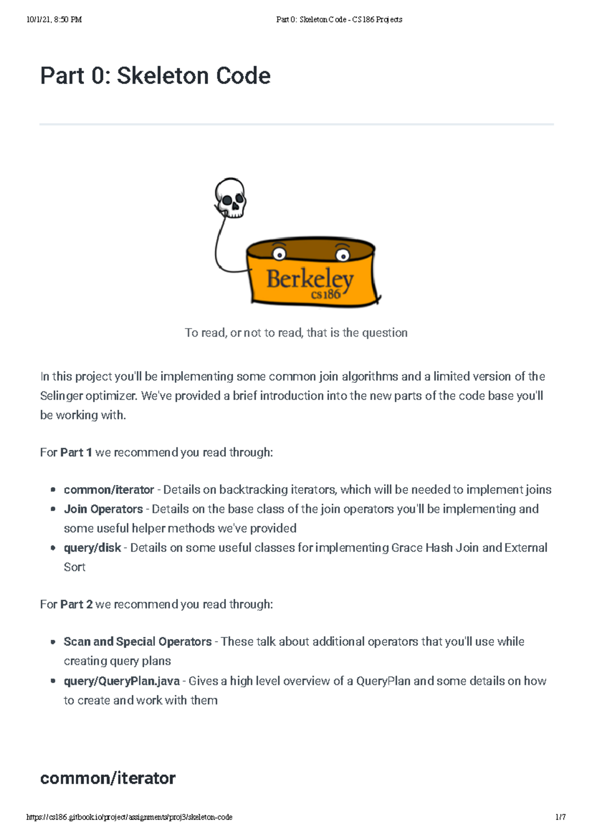 Part 0 Skeleton Code - CS186 Projects - Part 0: Skeleton Code To read ...