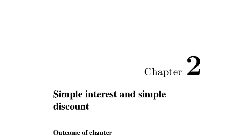 DSC1630 Lesson 2: Understanding Simple Interest & Discount Concepts ...