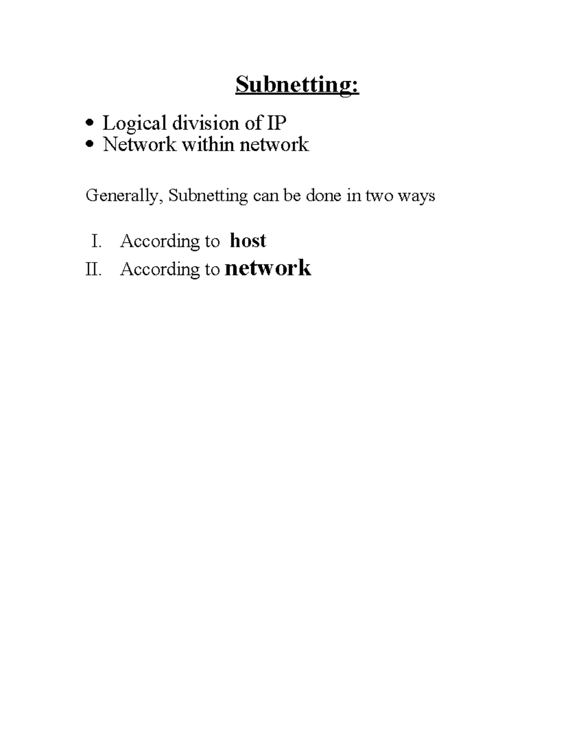 Subnetting practical of computer networking - Subnetting: Logical ...