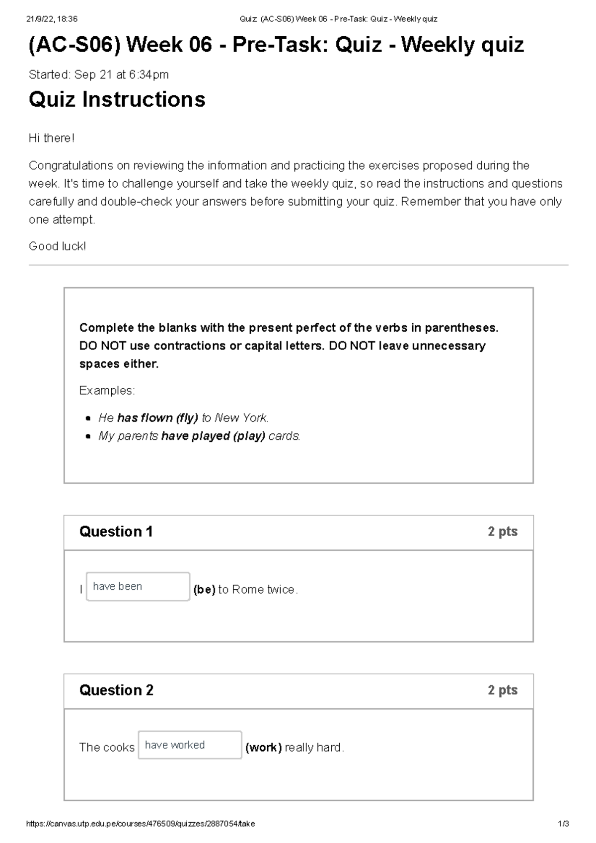 Quiz (AC-S06) Week 06 - Pre-Task Quiz - Weekly quiz - utp.edu/courses ...