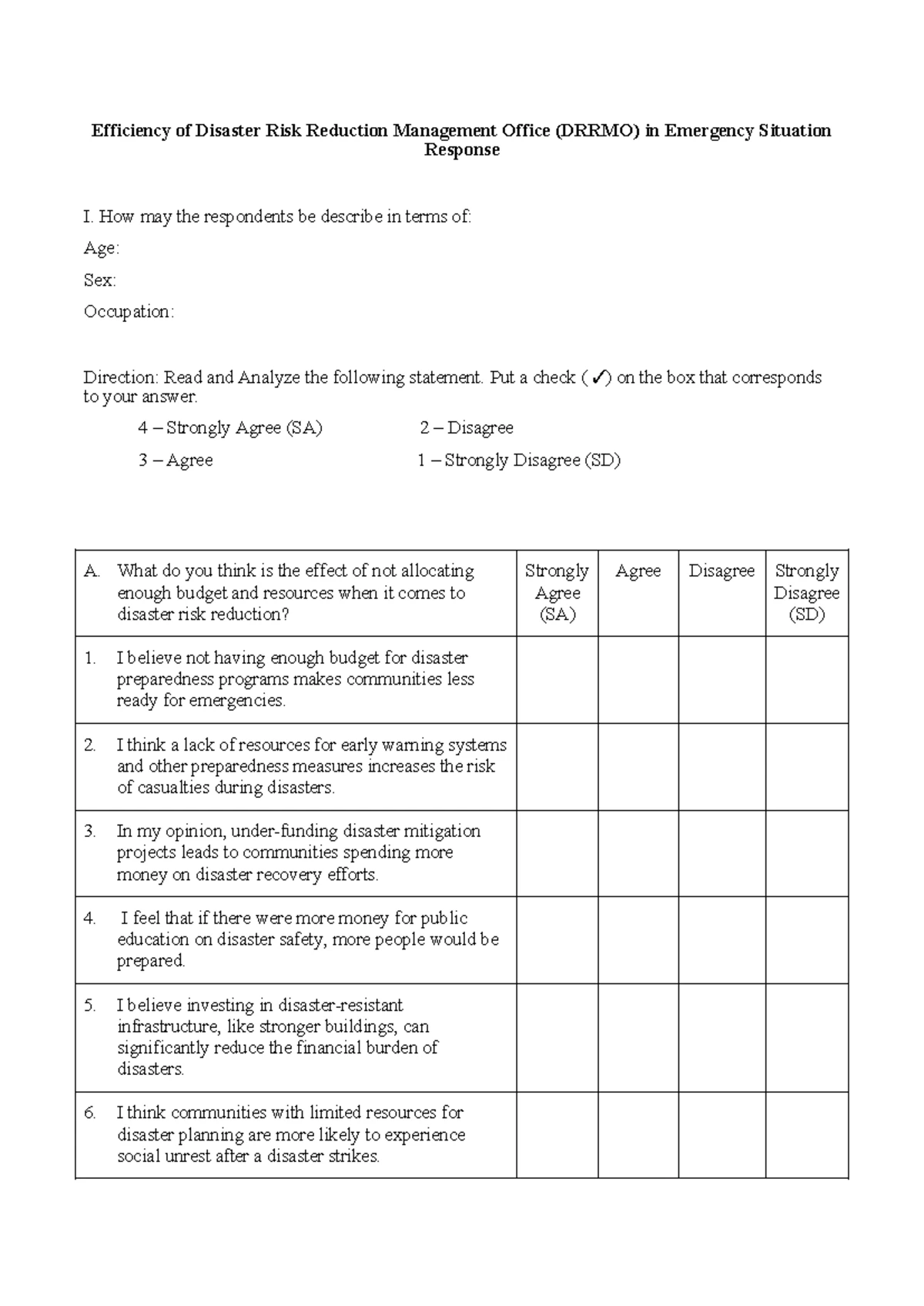 Efficiency of Bureau of Fire Protection (BFP) in Emergency Response ...