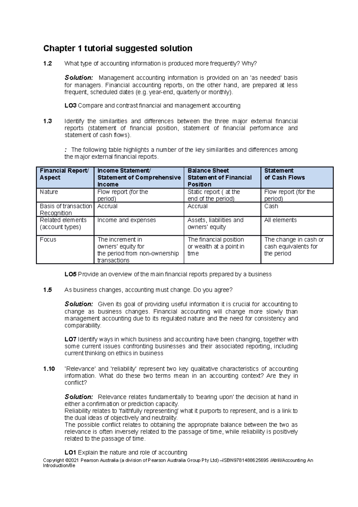 Chapter 1 tutorial suggested solution - Chapter 1 tutorial suggested ...