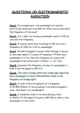 Quiz: Questions ON Electromagnetic Radiation - B.com programme | Studocu