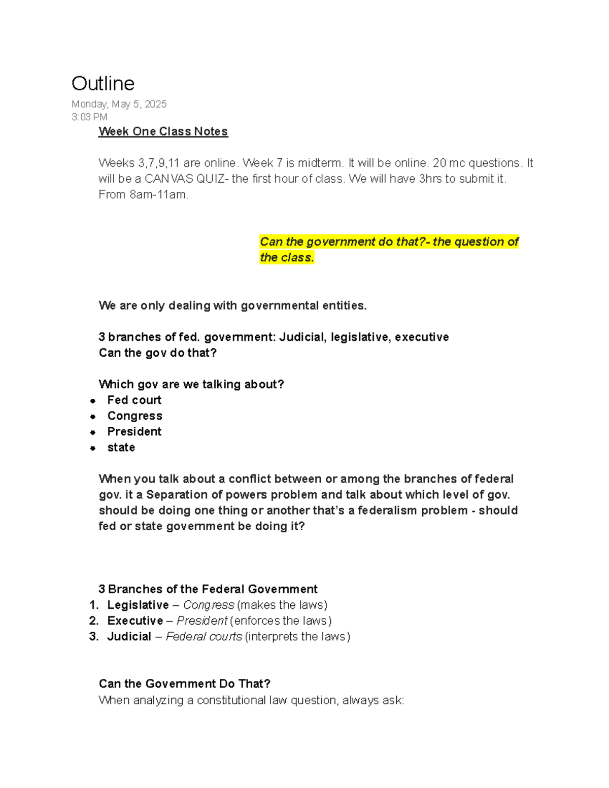 Constitutional Law Exam Notes: Judicial Review, Commerce Clause ...
