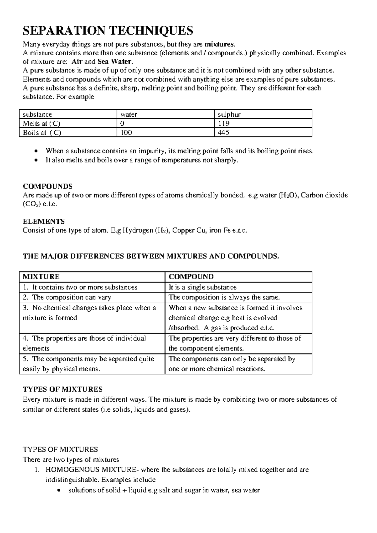 Separation Techniques in Chemistry: Understanding Mixtures and Methods ...