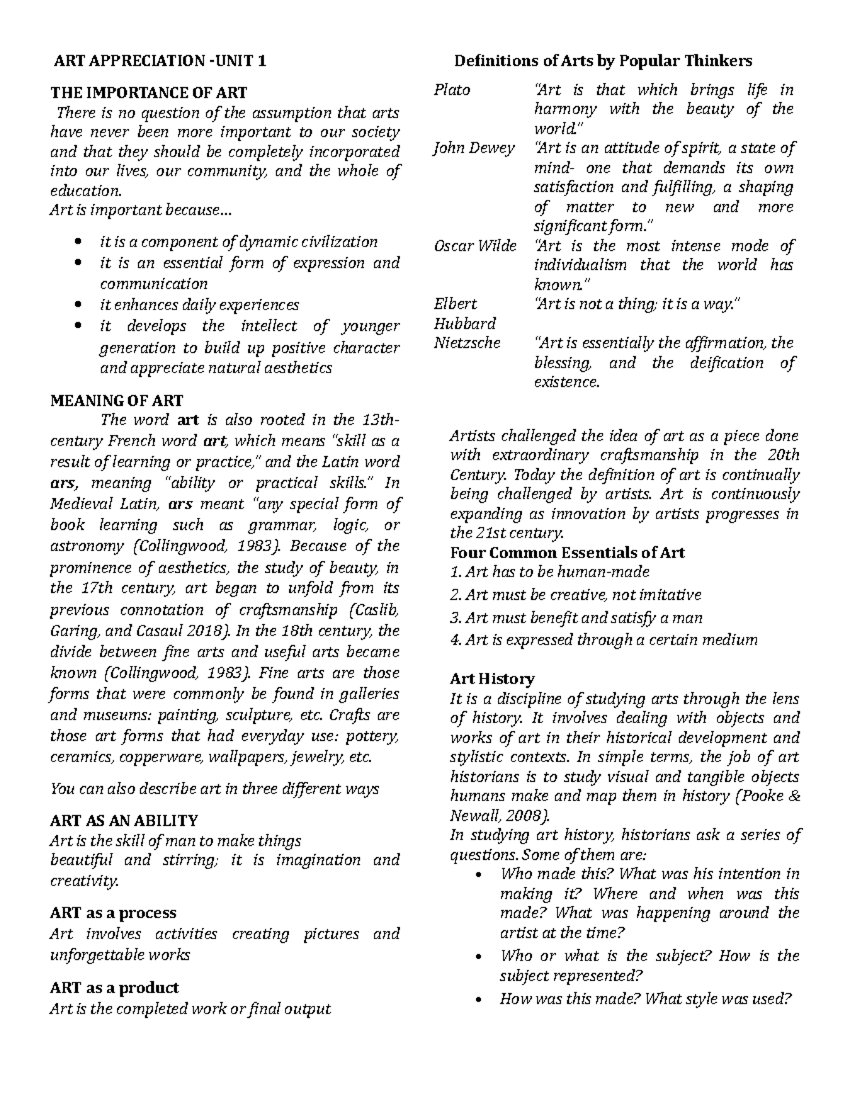 ART Appreciation 1: Exploring Importance, Meaning & History of Art ...