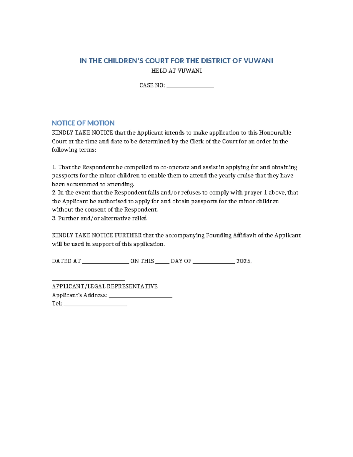 Saps512n - form that helps notify creditors of the deceased estate if ...