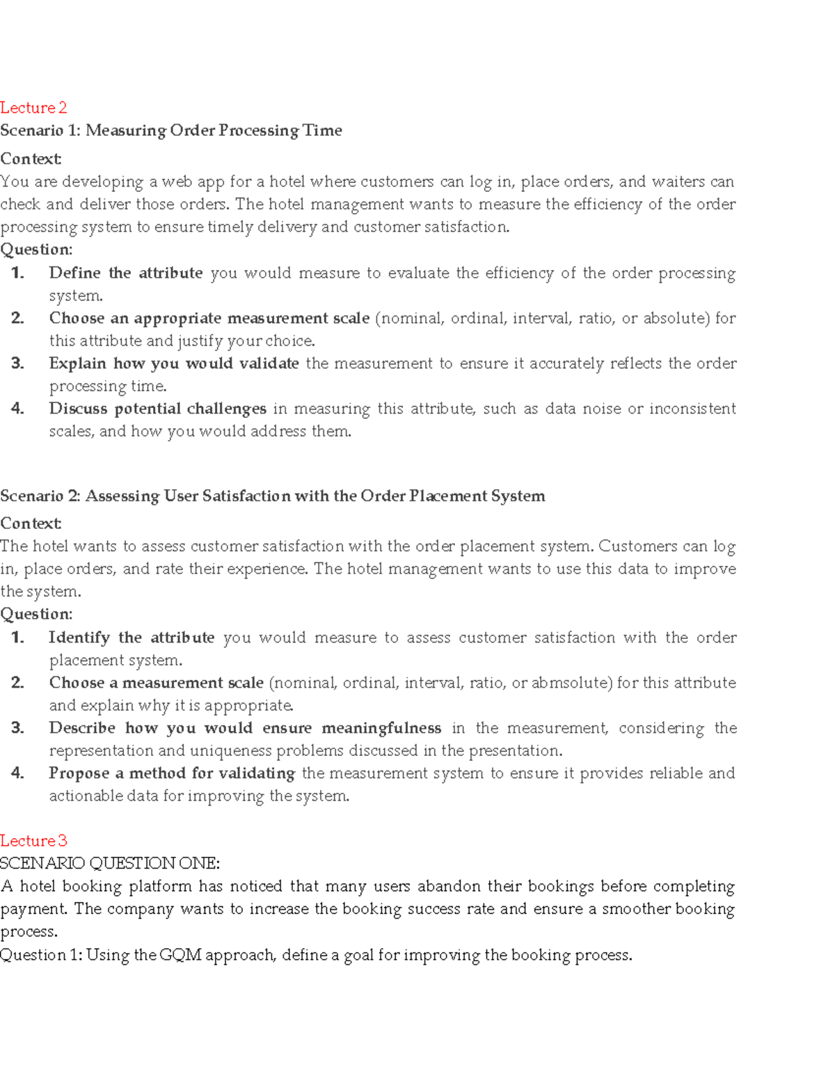 Lecture 2-6: Exploring Software Metrics and Order Processing Efficiency ...