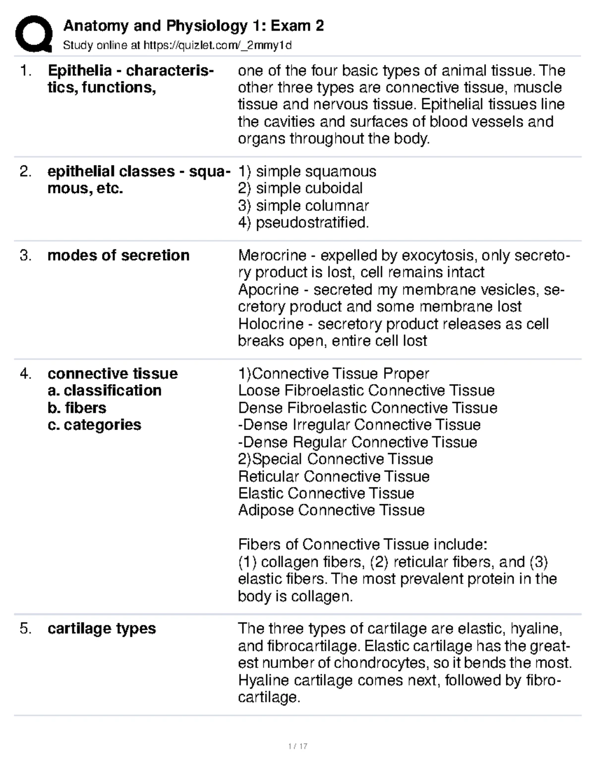 Anatomy Muscle Lab Practical Flashcards Study Guide - Studocu