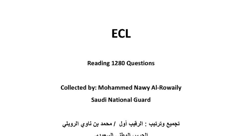 ECL ϱϭΎϧ ϥΑ ΩϣΣϣ: Practice Reading Vocabulary Exercises - Studocu