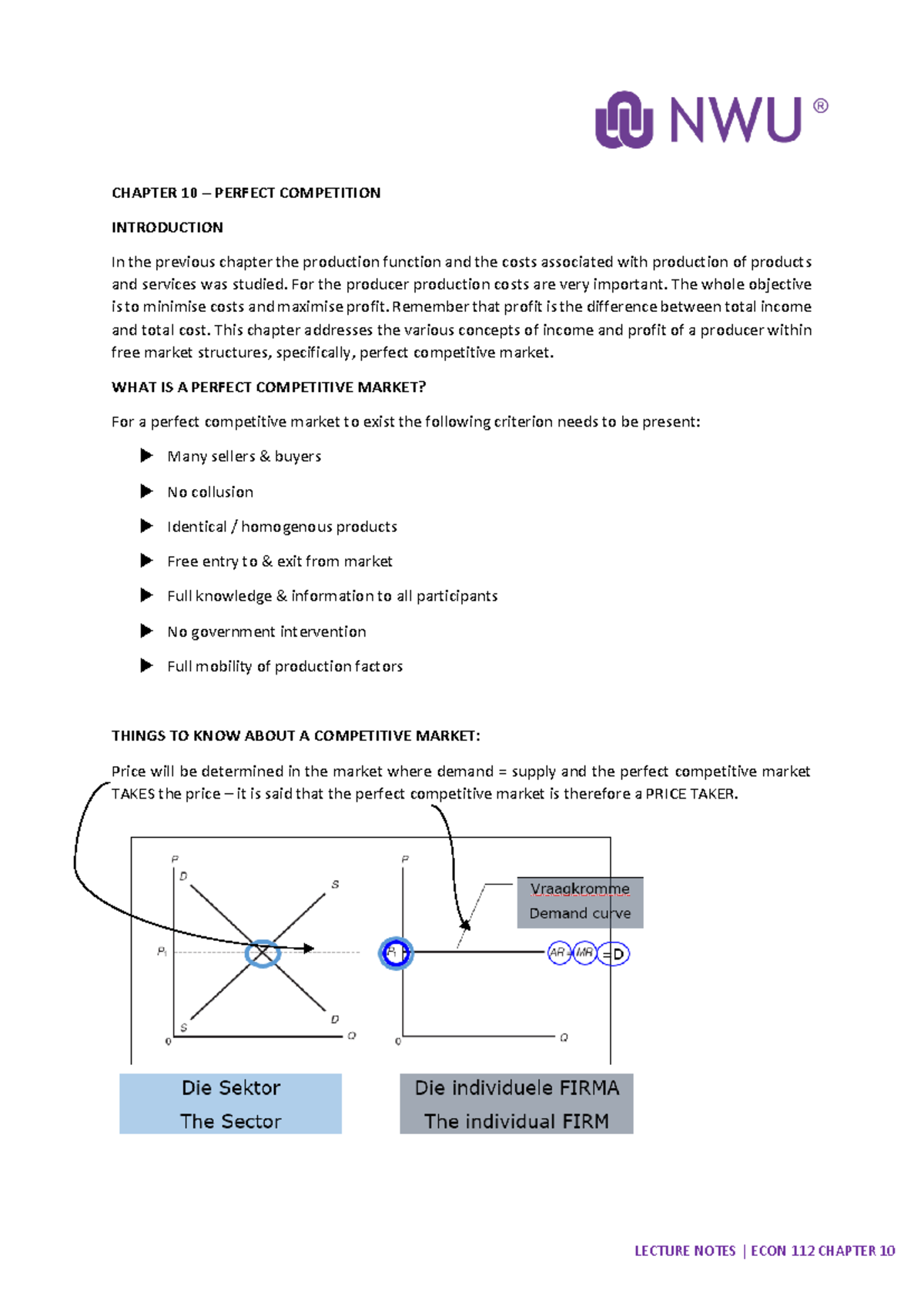 Chapter 10 ENG - Perfect Competition: Profit Maximization & Shutdown ...