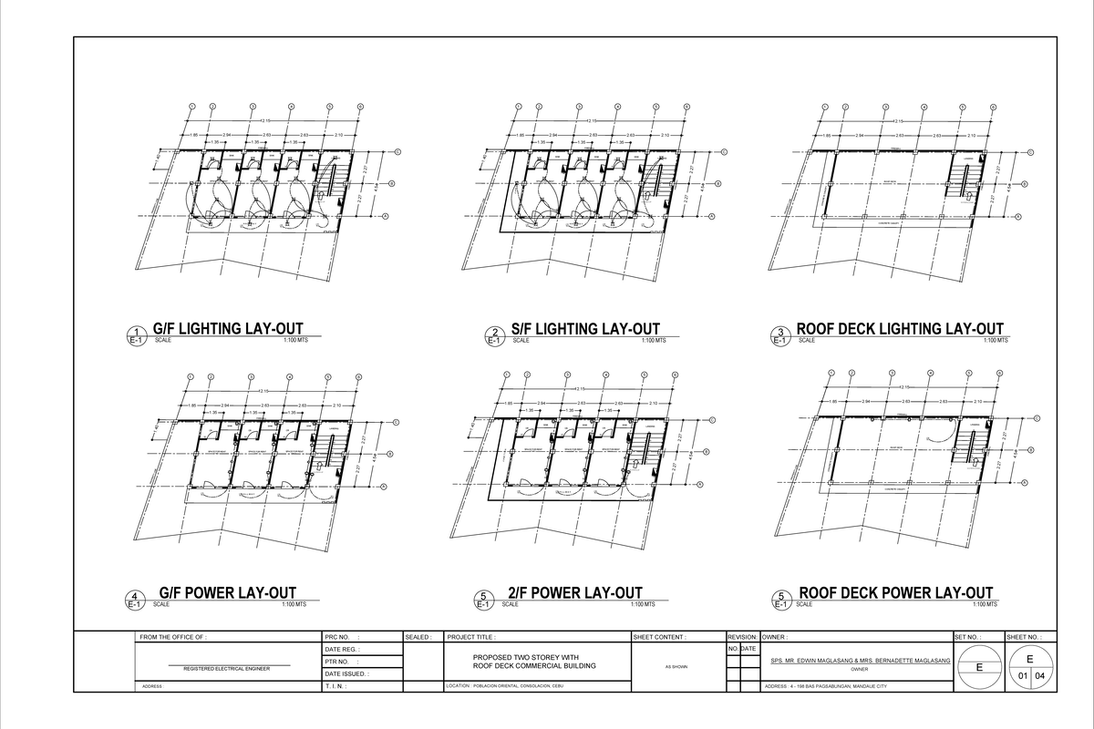 Construction Electrical Plans for Proposed Two Storey Building - Studocu