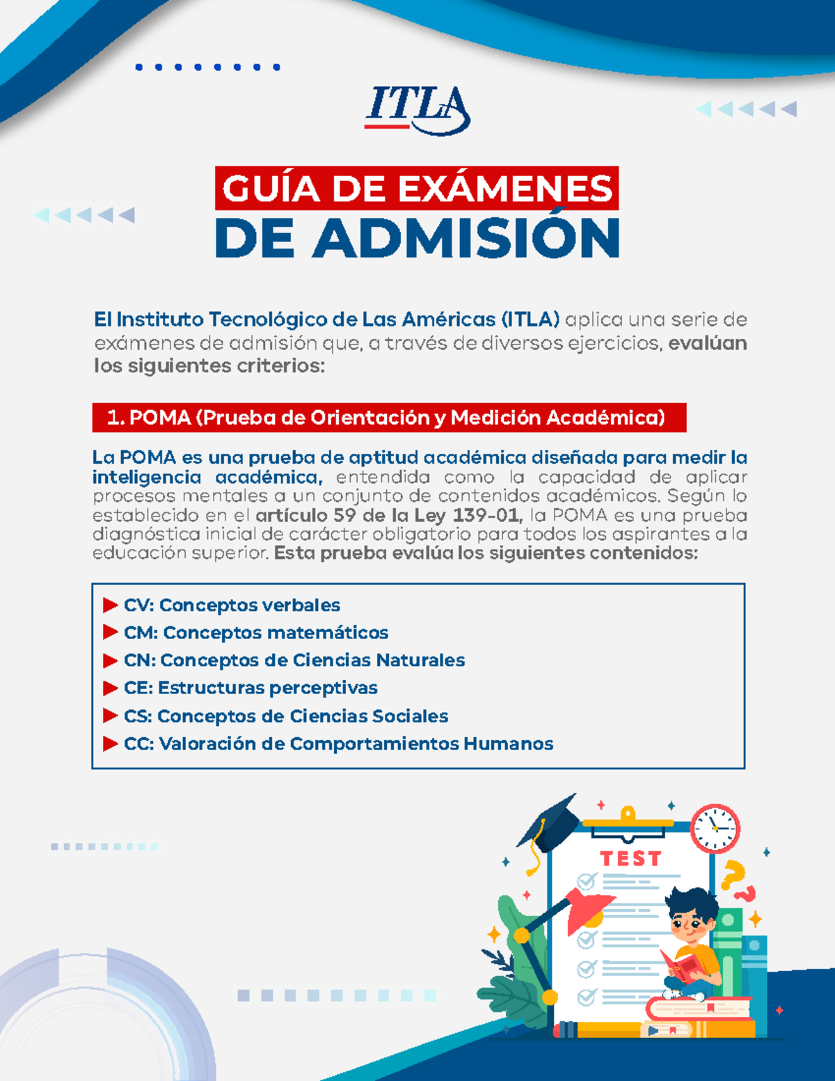 Gu Ia de Examenes de Admisiones - GUÍA DE EXÁMENES DE ADMISIÓN - Studocu