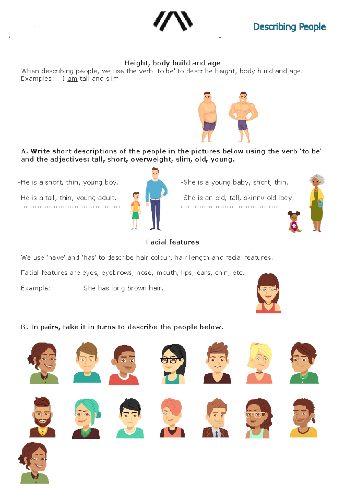 Describing People 2.4 - English Language Insights and Activities - Studocu