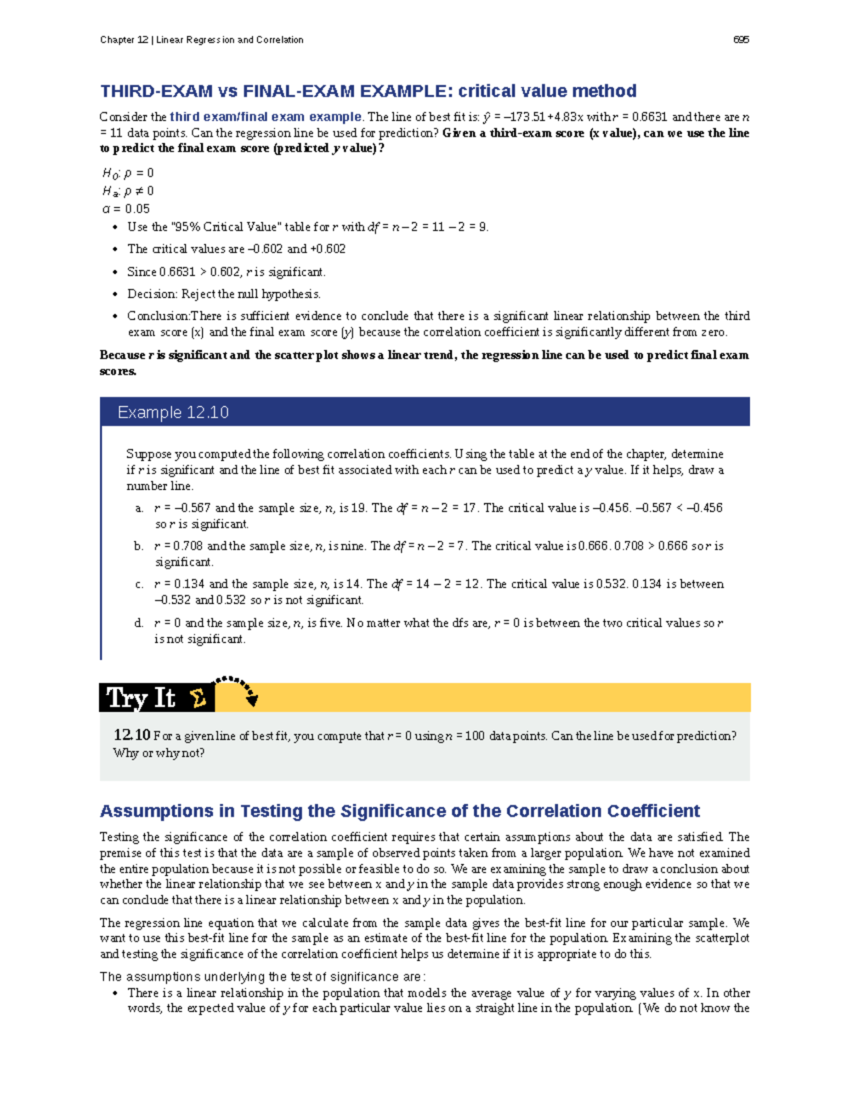 Chapter 12: Linear Regression & Correlation Analysis (STAT 695) - Studocu