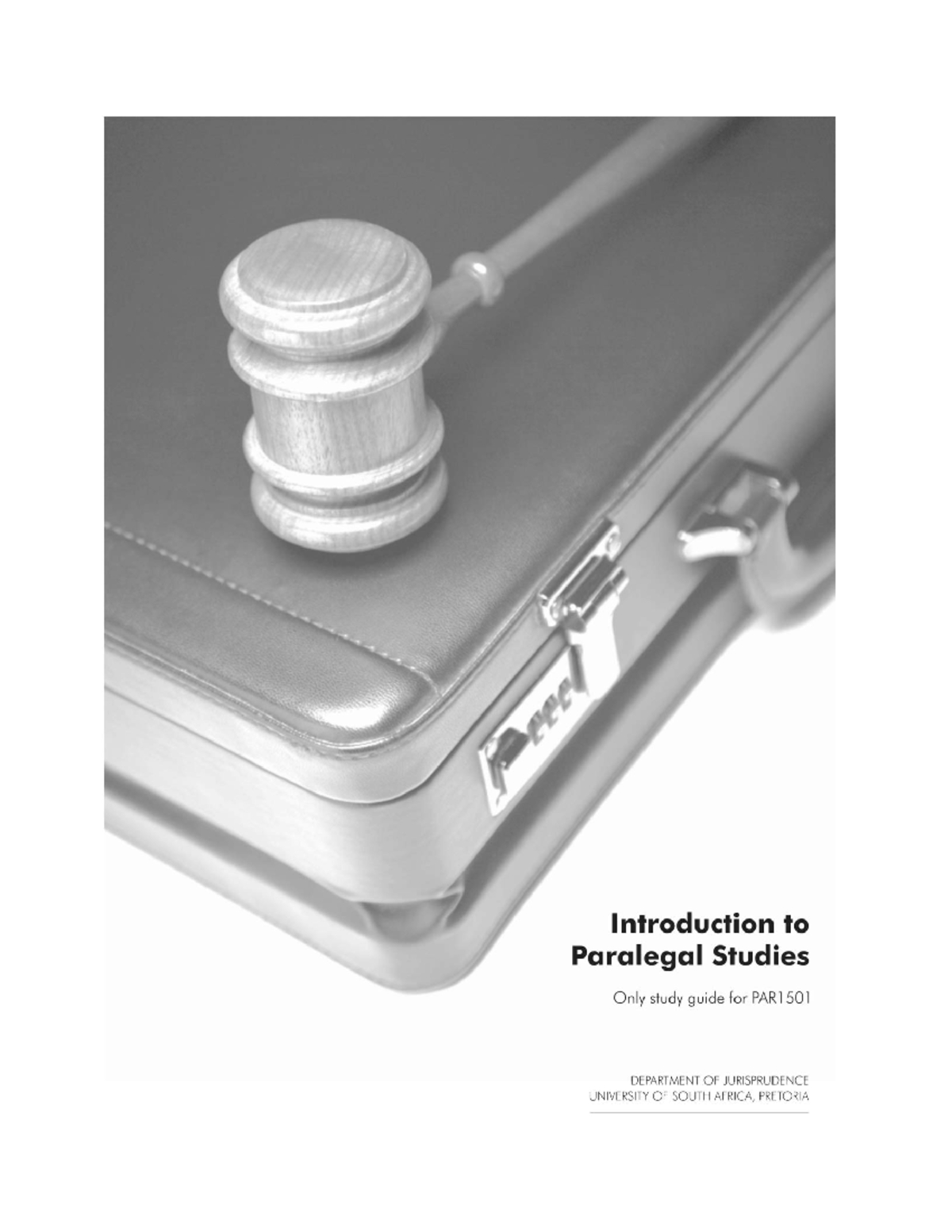 PAR1501: Introduction to Paralegal Studies - Study Guide Overview - Studocu