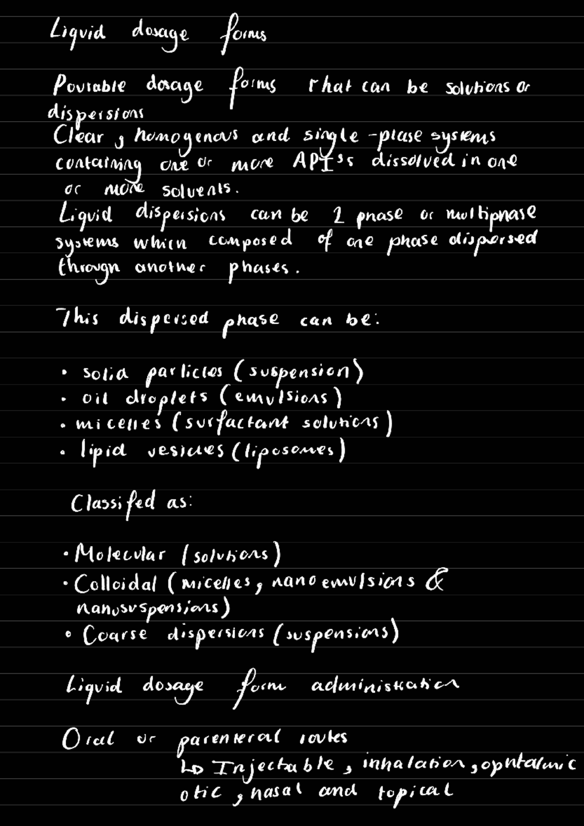 Intro to liquid & semi-liquid dosage foms - Liquid dosage forms ...