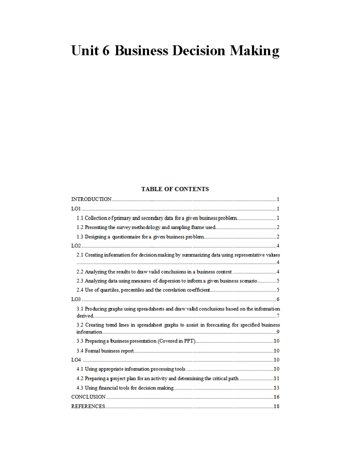 Unit 6: Business Decision Making for Restaurant Expansion - Studocu