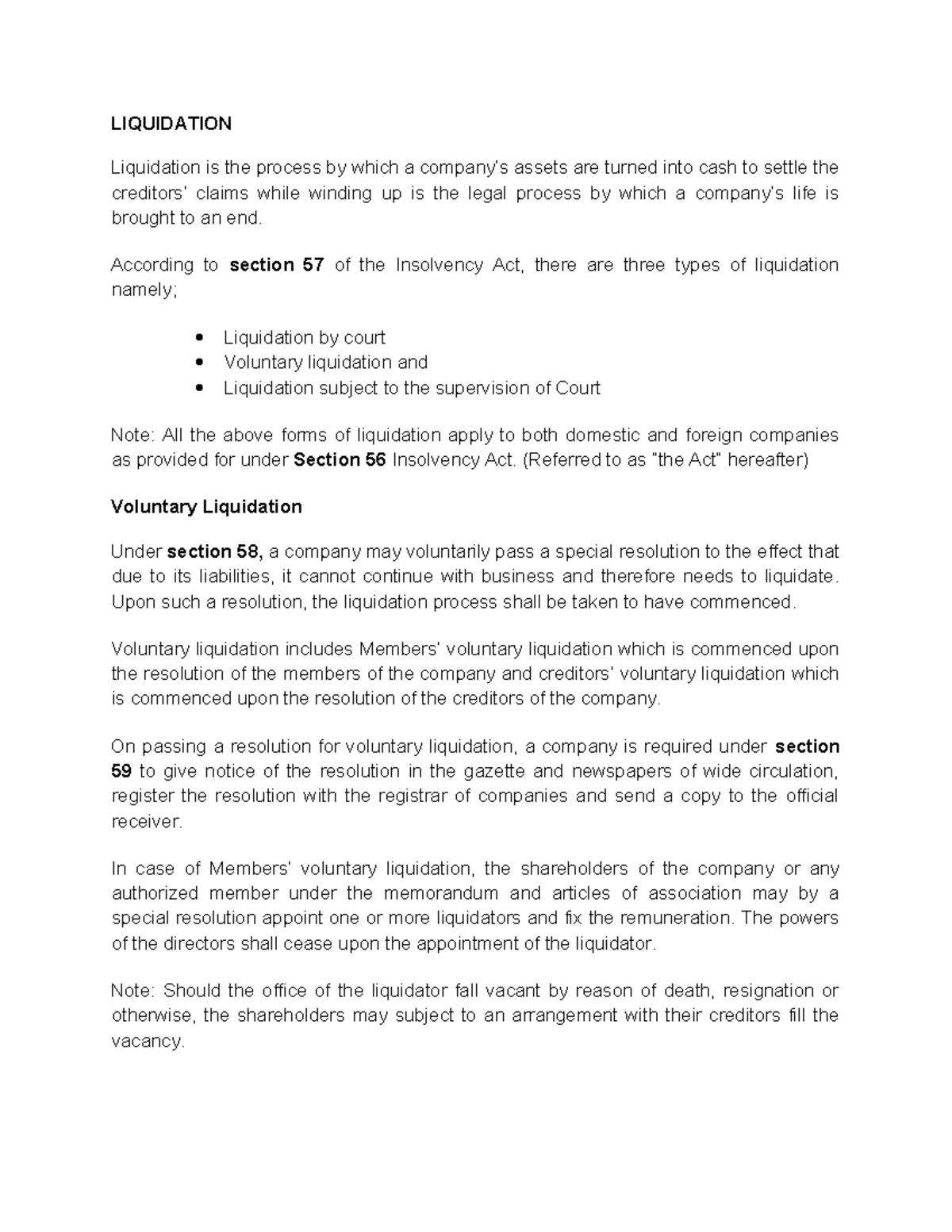 The Gazette Liquidation