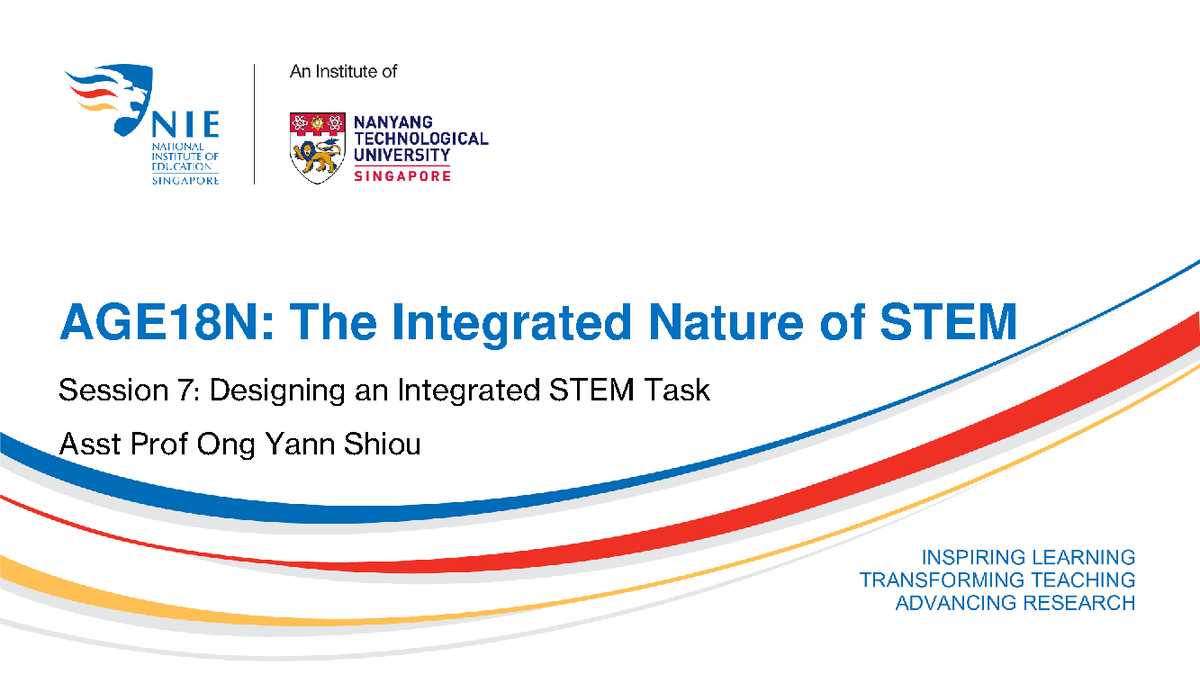 AGE18N: Session 7 - Designing an Integrated STEM Task - Studocu