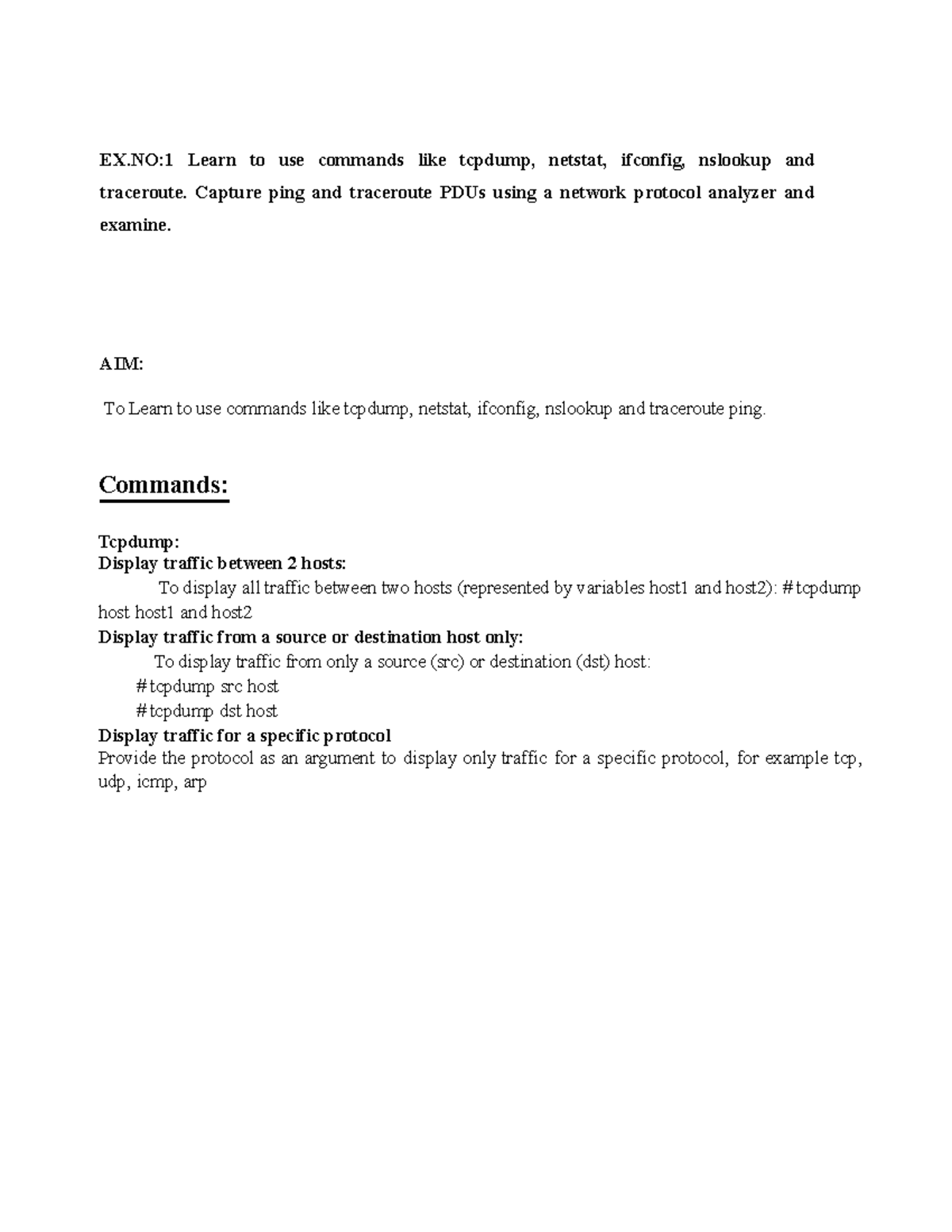 CN Lab Manual - Network Commands and Sockets Programming Guide - Studocu