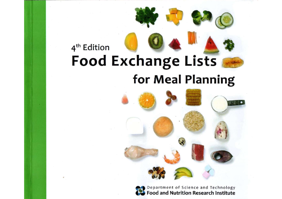 4th Edition Food Exchange Lists for Meal Planning Guide - Studocu