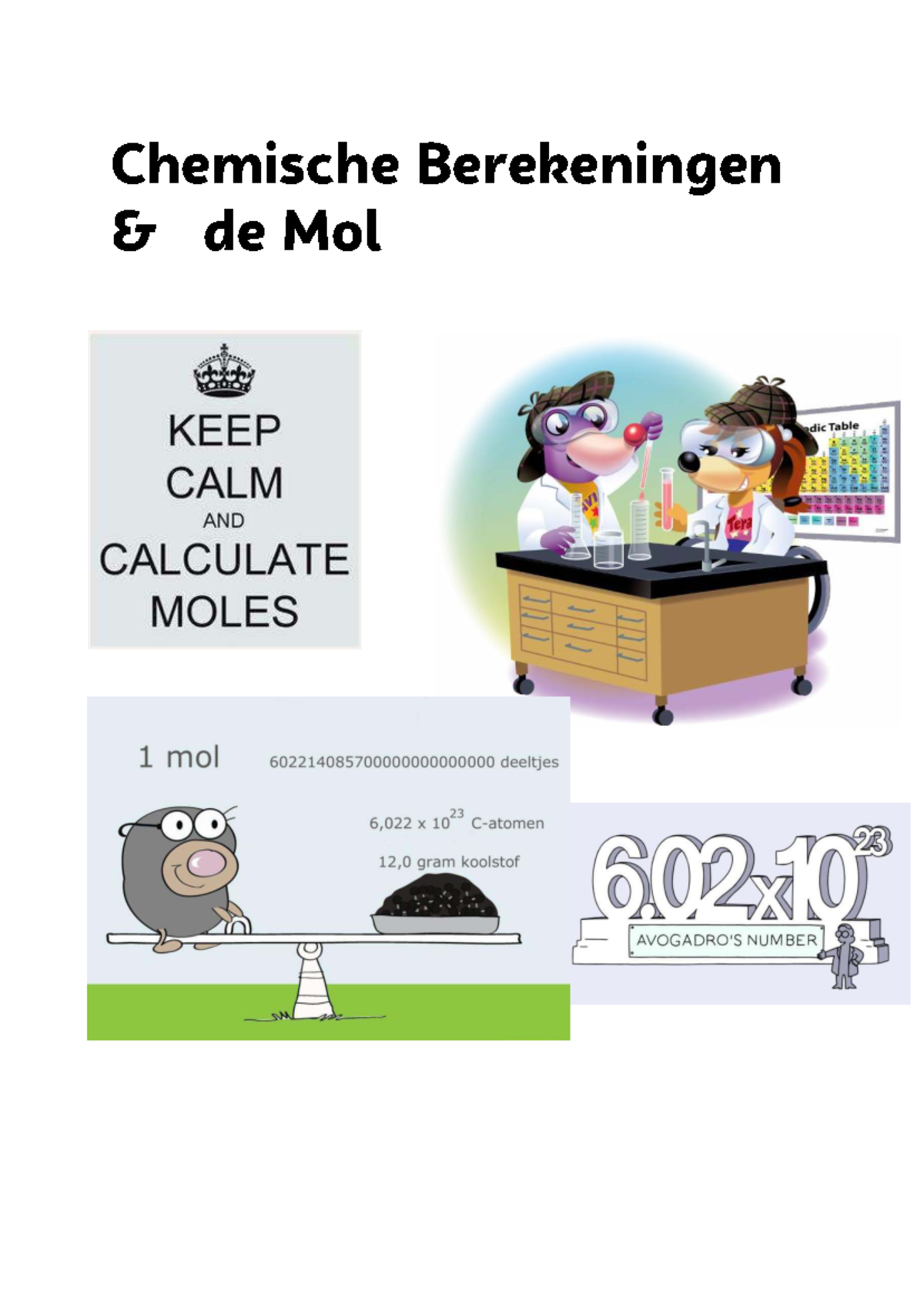 Chemische Berekeningen en het Begrip Mol - Scheikunde 3H - Studeersnel