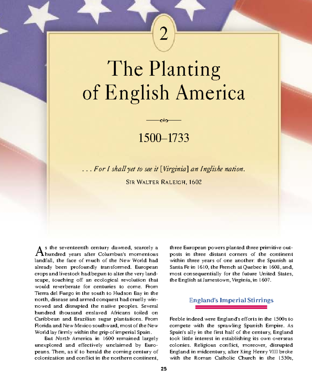 American Pageant Chapter 2: The Planting of English America - Studocu