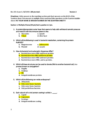 Micro Exam 1 - Full Exam 1 - BIOD 171 Essential Microbiology Portage ...
