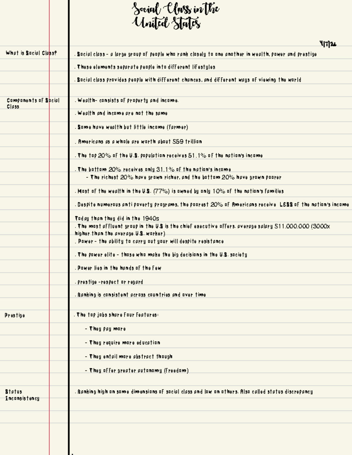 Chapter 10 - Understanding Social Class in the U.S. Society - Studocu