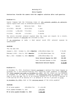 Problem Solving (Bonds Payable) WITH Solutions - Bonds Payable Answer the following questions ...