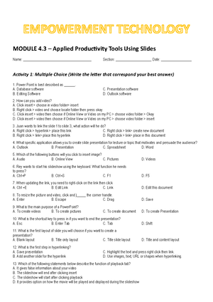 HOPE 4 Module 2 - SH S Physical Education and Health 4 Module 2 ...