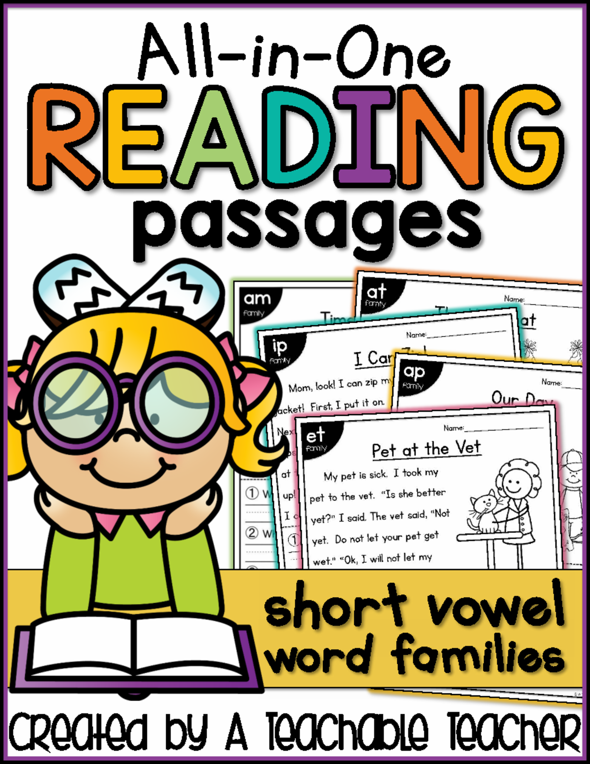 All-in-One Reading Passages: Short Vowels & Word Families (TT 2015 ...