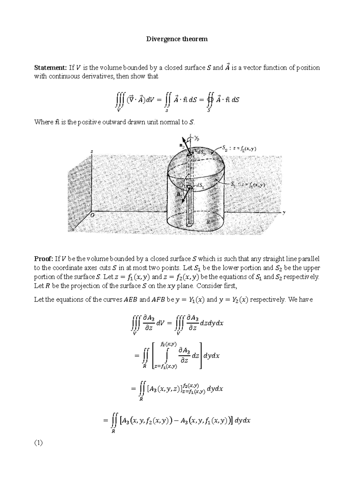 MAH Sir - Lecture 014: Understanding the Divergence Theorem - Studocu